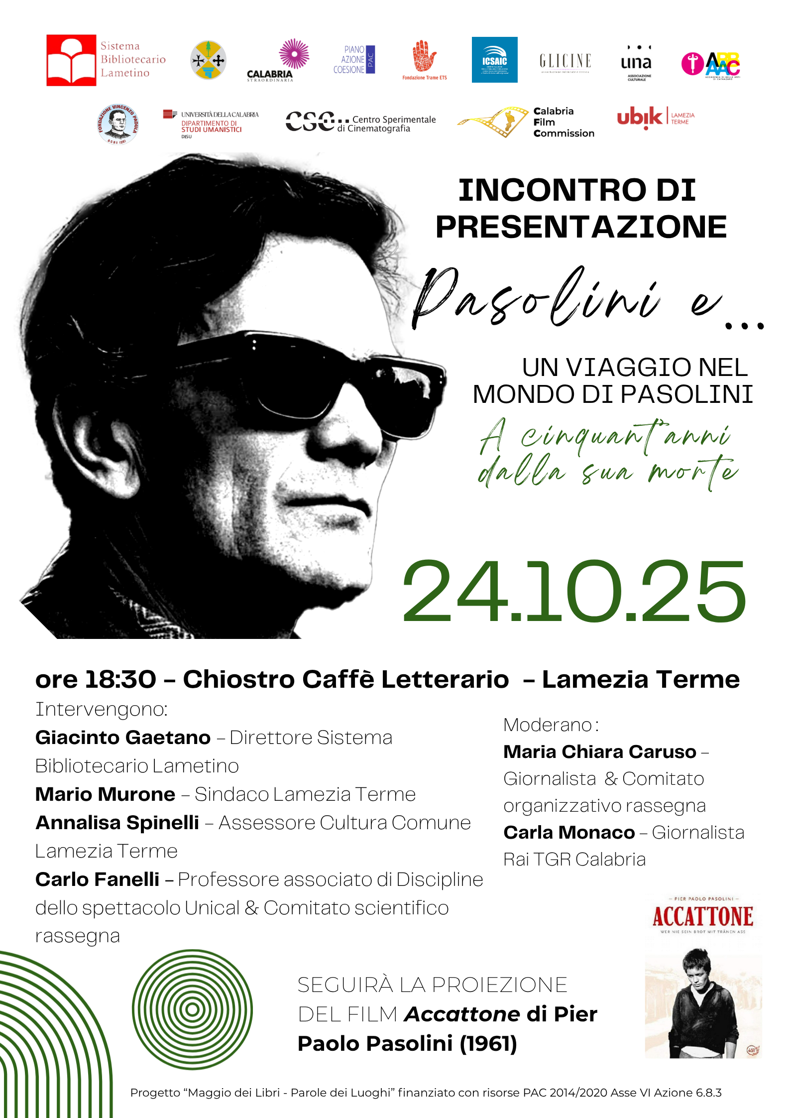 Pasolini e... il potere delle parole: Lamezia Terme omaggia il ...